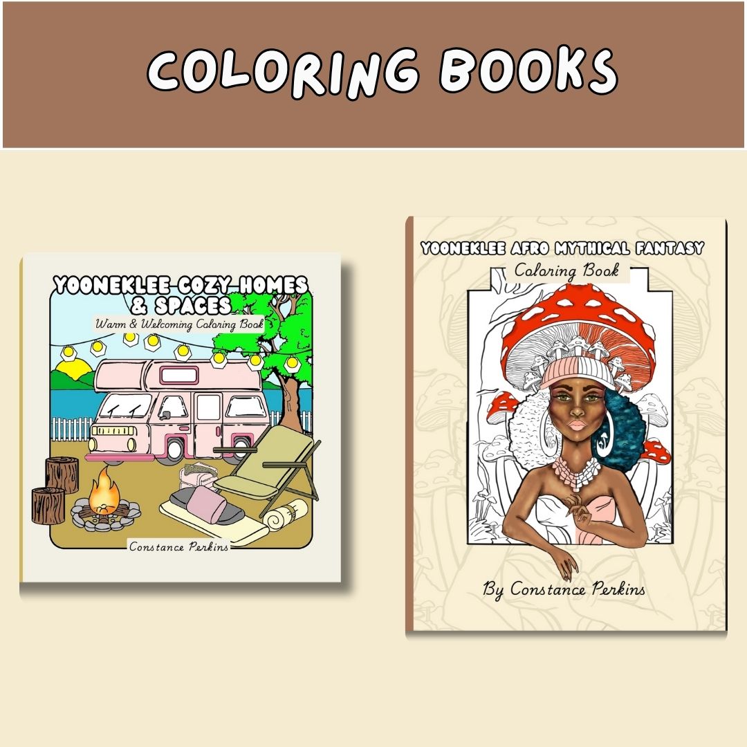 Cute Cozy Afro Centric Coloring Books – C Yooneklee Creations